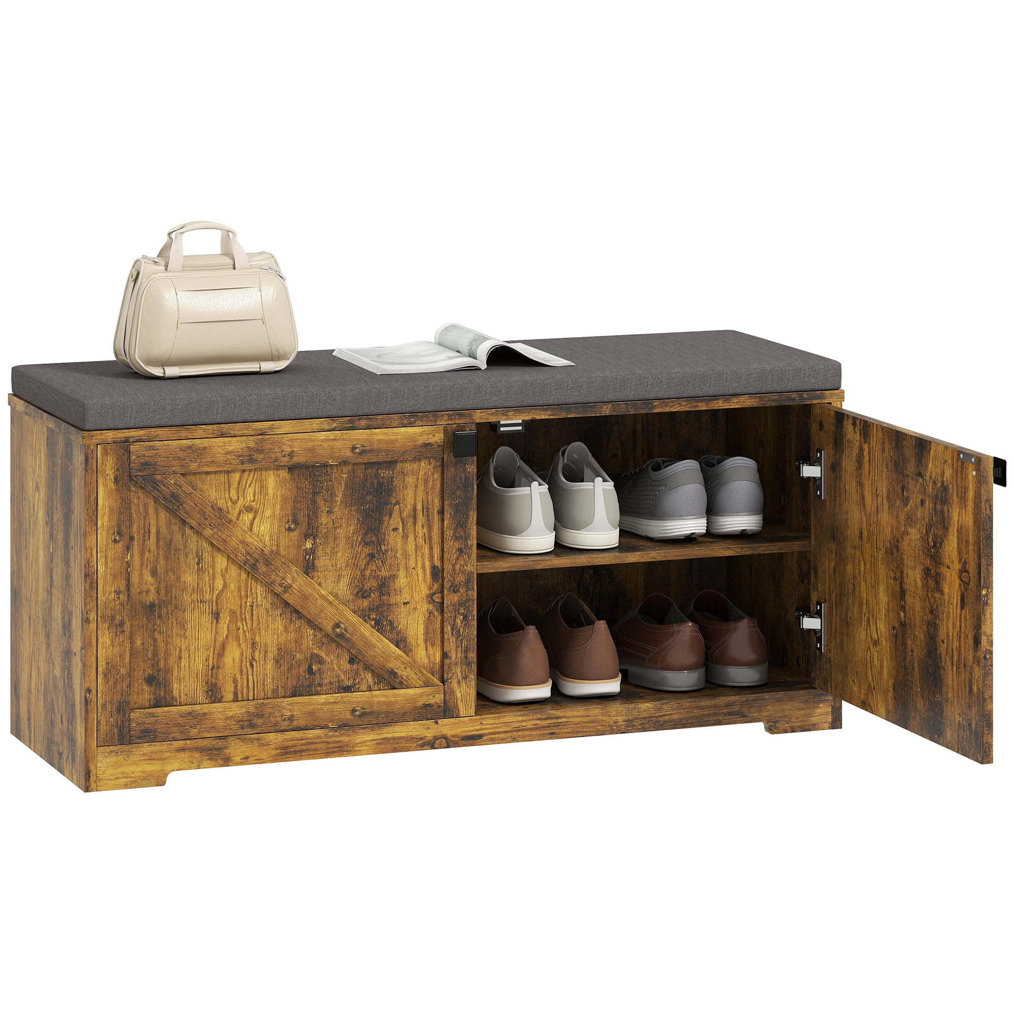 Click here for Homcom Shoe Bench With Storage  Padded Shoe Organi... prices