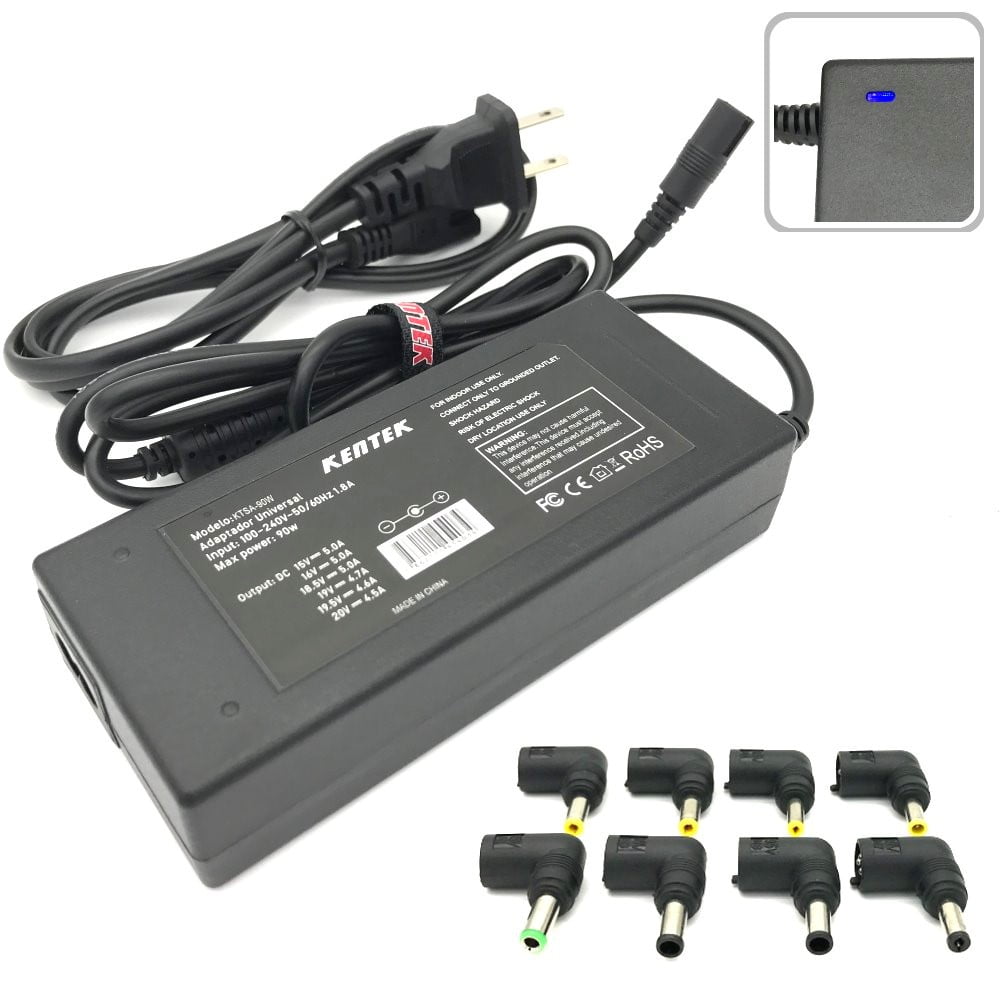 Kentek 90W 90 Watt Universal AC adapter laptop notebook auto-volt ...
