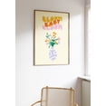 Affixzi Retro Floral Baby Bloom Poster - Groovy Smiling Faces & Trendy ...