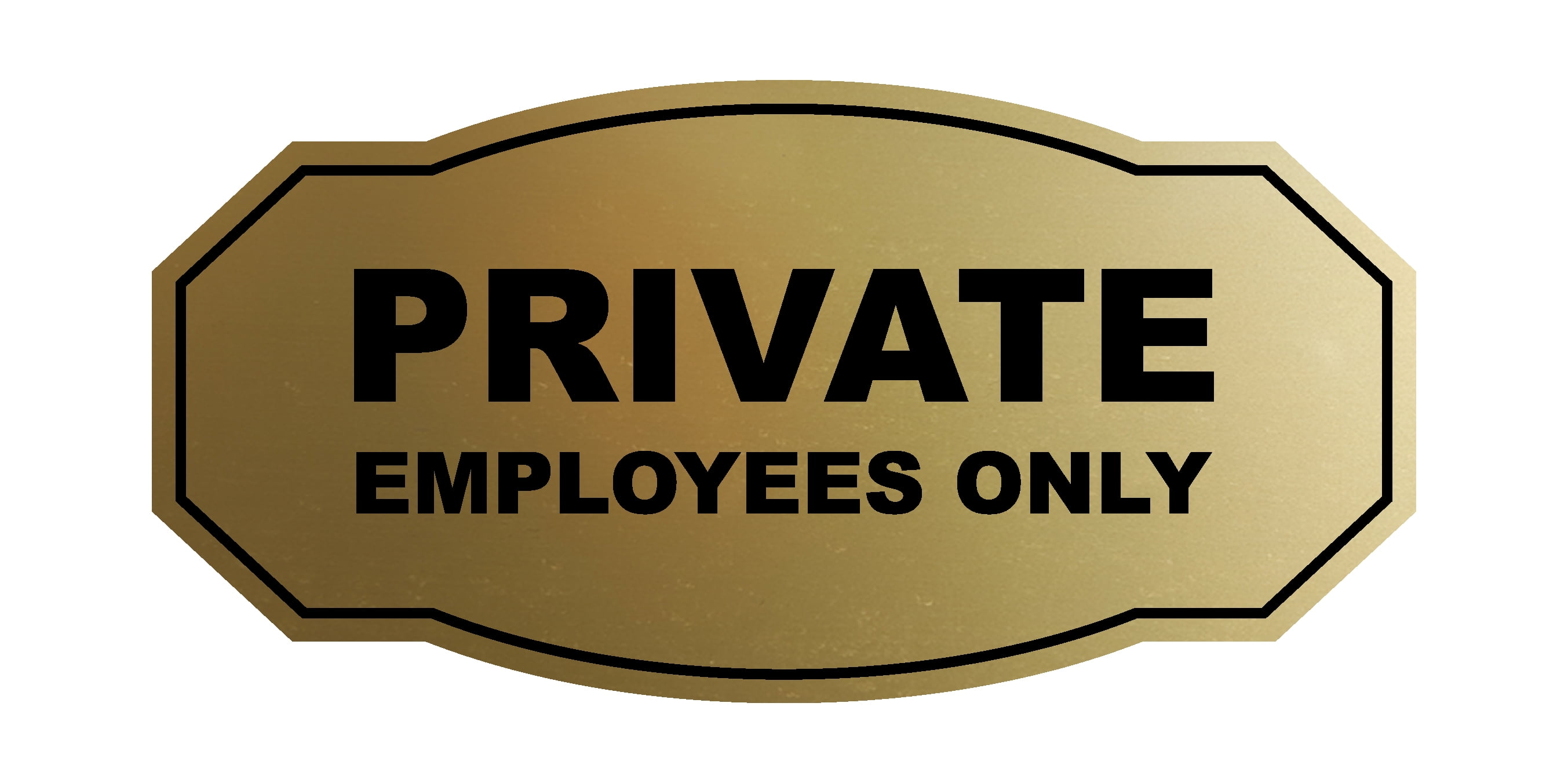 Signs ByLITA Victorian Private Employees Only Business Sign (Brushed ...