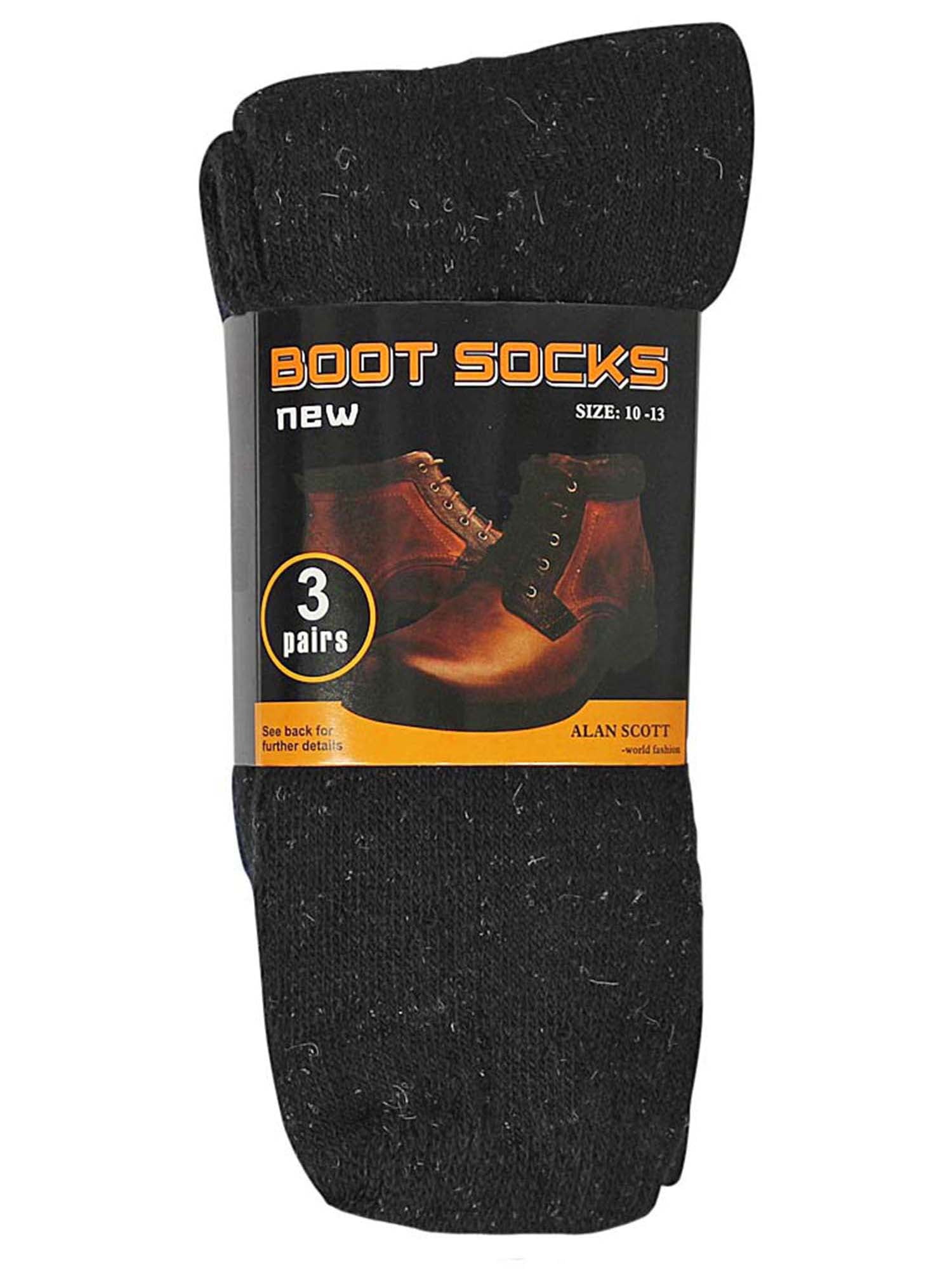 Luxury Divas - Black Gray & Navy Blue Mens Thick Heavy 3 Pack Boot ...