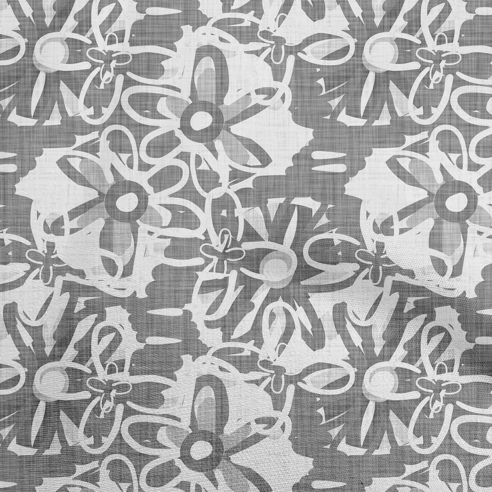 oneOone Silk Tabby Gray Fabric Abstract Sewing Material Print Fabric By ...