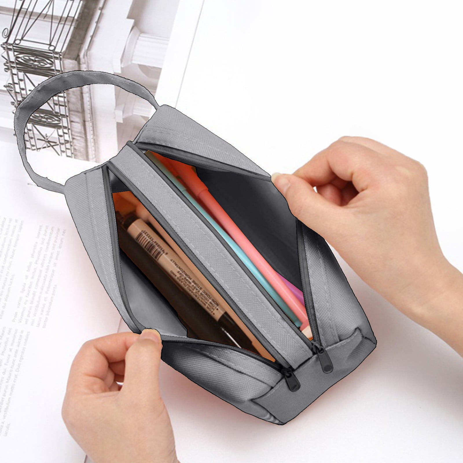 Click here for Dvkptbk Pencil Case Double Layer Oxfords Cloth Dou... prices