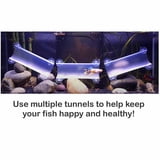 SEESHELTER Betta Tunnel Translucent Clear Fish Hide Aquarium Decor ...