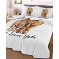 king Quilt Bedding Set, Lovely Highland Cow with Baby Lightweight ...