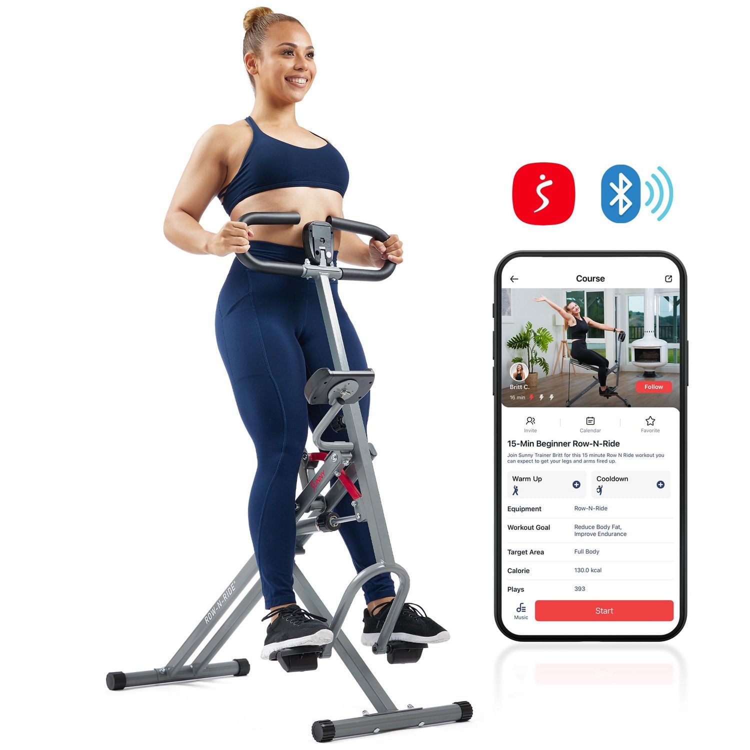 Click here for Sunny Health & Fitness Row-N-Ride Pro-Smart Squat... prices