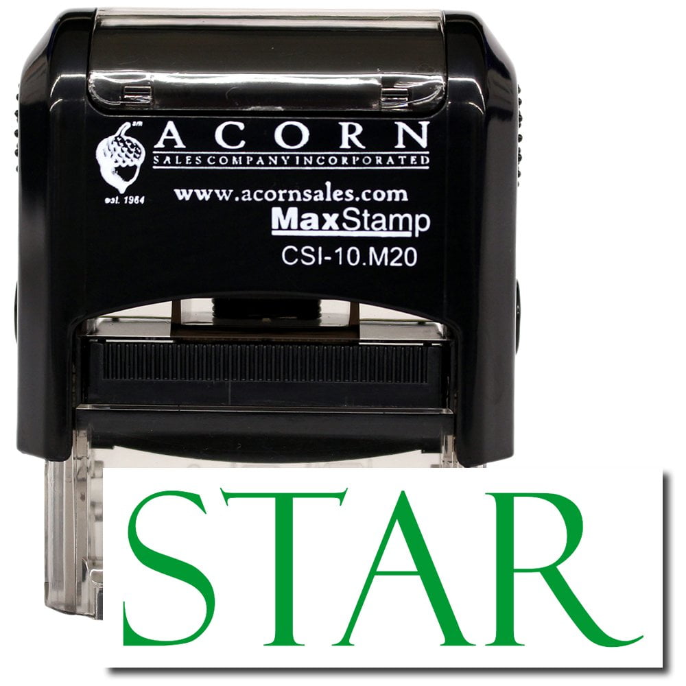 Self-Inking Star Stamp with Mint Green Ink - Walmart.com