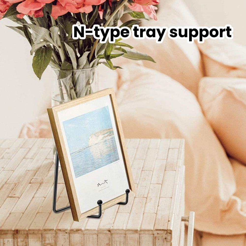 Black Frame Plate Display Stands Elegant Contemporary Design Stand For ...