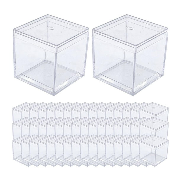 Esquirla 50 Pieces Acrylic Display Case 3.3x3.3x3.3cm Mini Candy Box ...