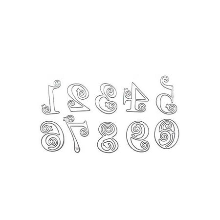 Shapeiony Carbon Steel Children Number Embossing Die Portable DIY ...