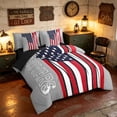 Manfei 250 Years Print Queen Bedding, Modern US Flag Bedding Comforter ...