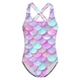 Byoo UPF 50+ One Piece Swimsuit for Tween Girls Adjustable Criss Cross ...