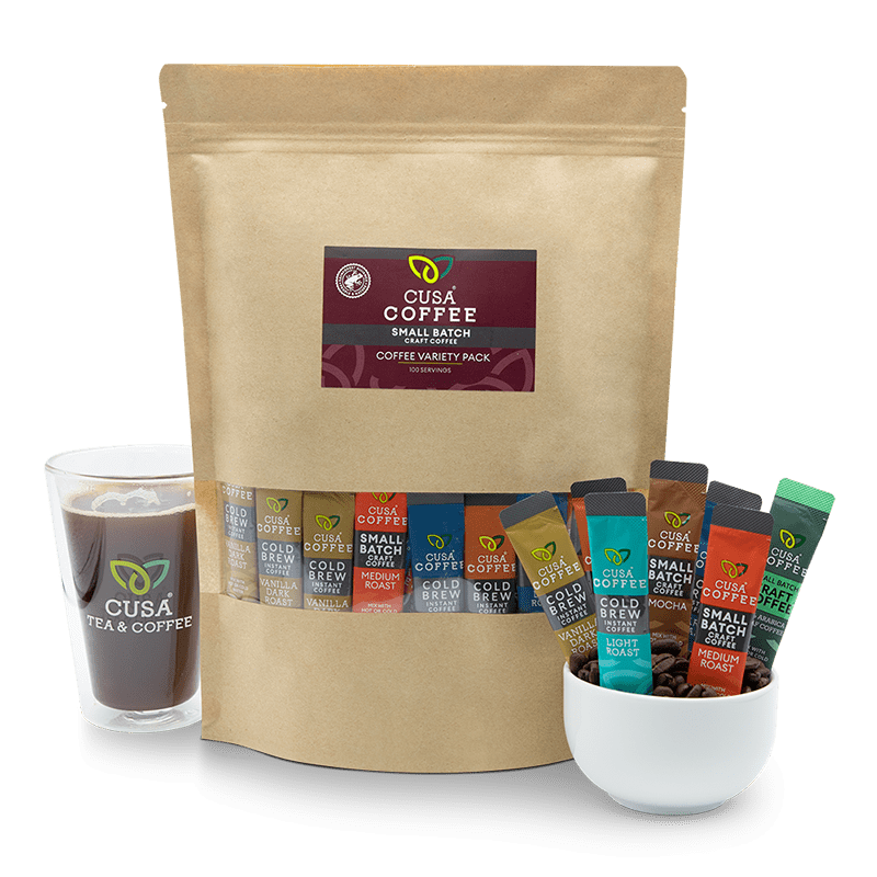 Cusa Tea & Coffee Instant Coffee Variety Packets | Light Medium Dark ...