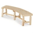 CASTLECREEK Curved Fire Pit Bench, Rustic Wood Log Seat for Outdoor ...