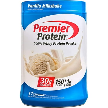 Premier Protein Powder, Vanilla Milkshake, 30g Protein, 1g Sugar, 100% ...