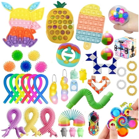 Fidget Packs Fidget Toy Set Anti-Anxiety Tools, Big Sensory Keyboard ...