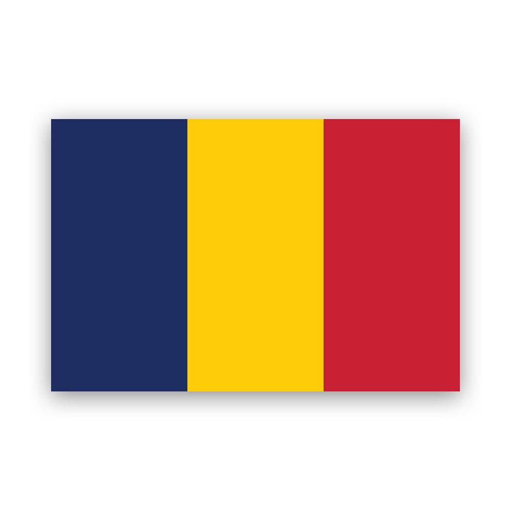 Chadian Flag Sticker Decal - Self Adhesive Vinyl - Weatherproof - Made in USA - chad tcd td ...