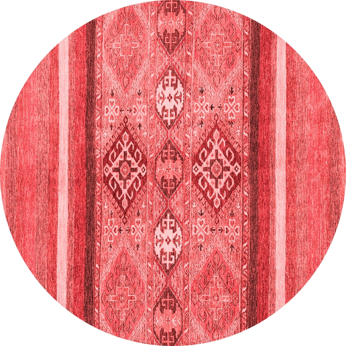 Ahgly Company Machine Washable Indoor Round Abstract Red Modern Area ...