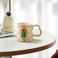 Ceramic Mug Flower Handmade Shaped Unique Wavy Rim Tea Cup Exquisite ...