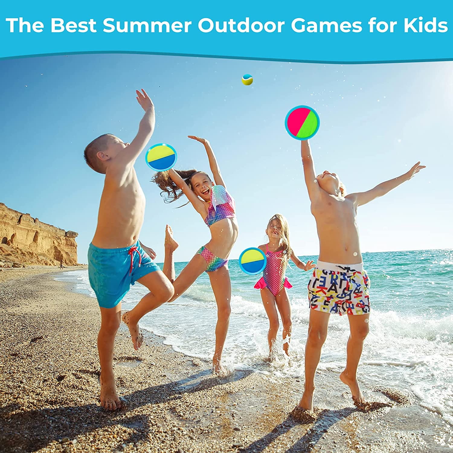 Kids Toys Outdoor Games Beach Toys Toss and Catch Ball Set Perfect Beach Games Sets Playground Sets Walmart