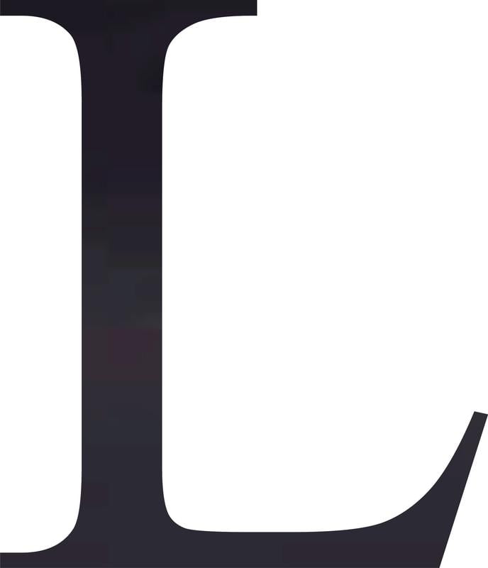 Acrylic Letter L Times, 6'' Tall Transparent Black Acrylic Alphabet ...