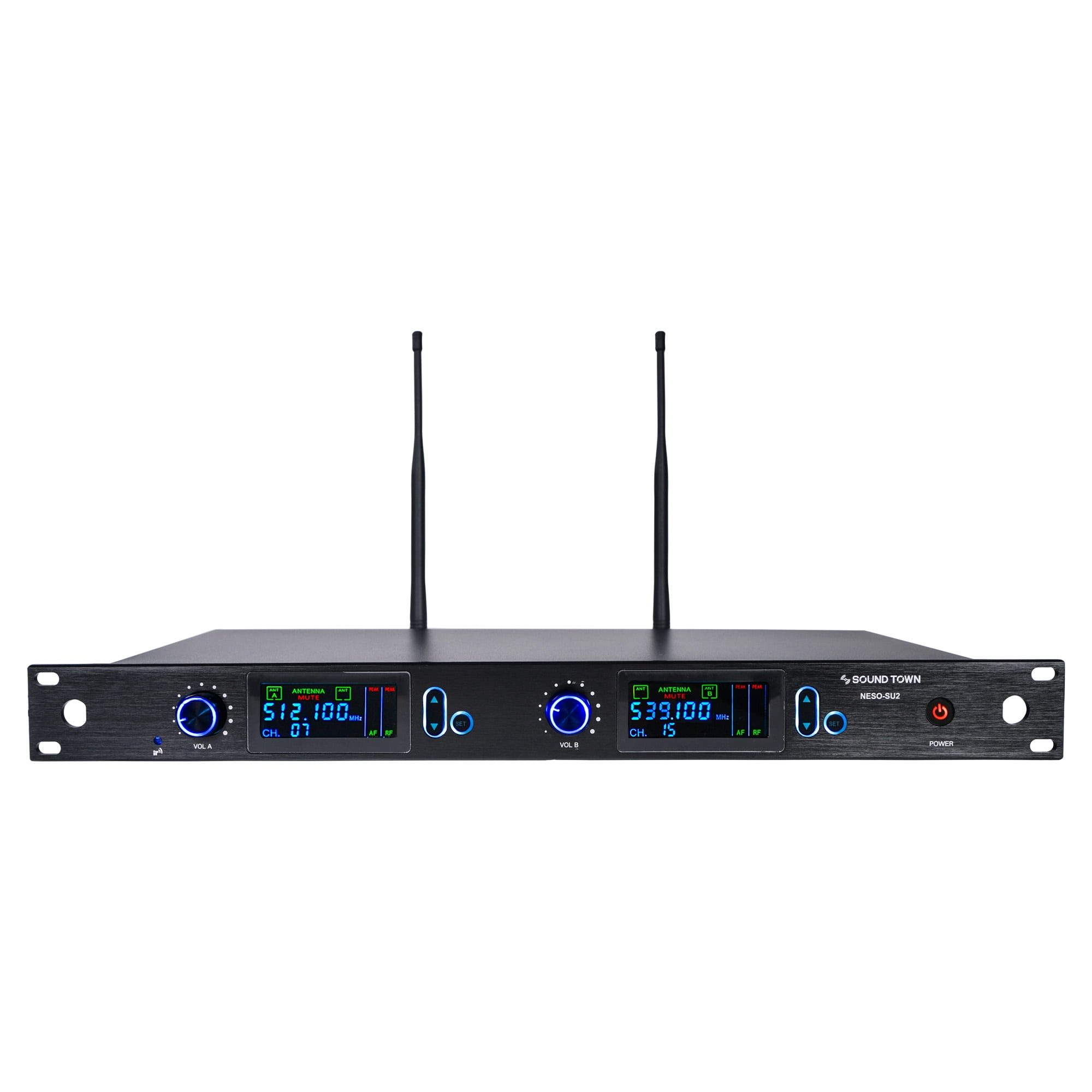 Buy Sound Town 200 Channels Professional UHF Wireless Microphone System with Rack Mountable ...