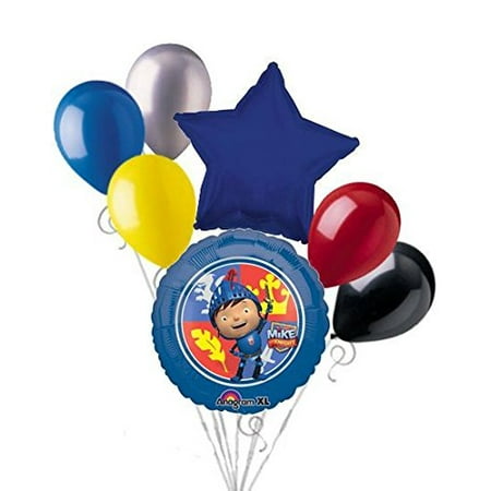 7 pc Mike the Knight Balloon Bouquet Party Decoration Happy Birthday ...