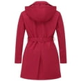 Chrisuno All Weather Coats For Women Plus Size Dress Coat Trench Blazers Business Casual Hood