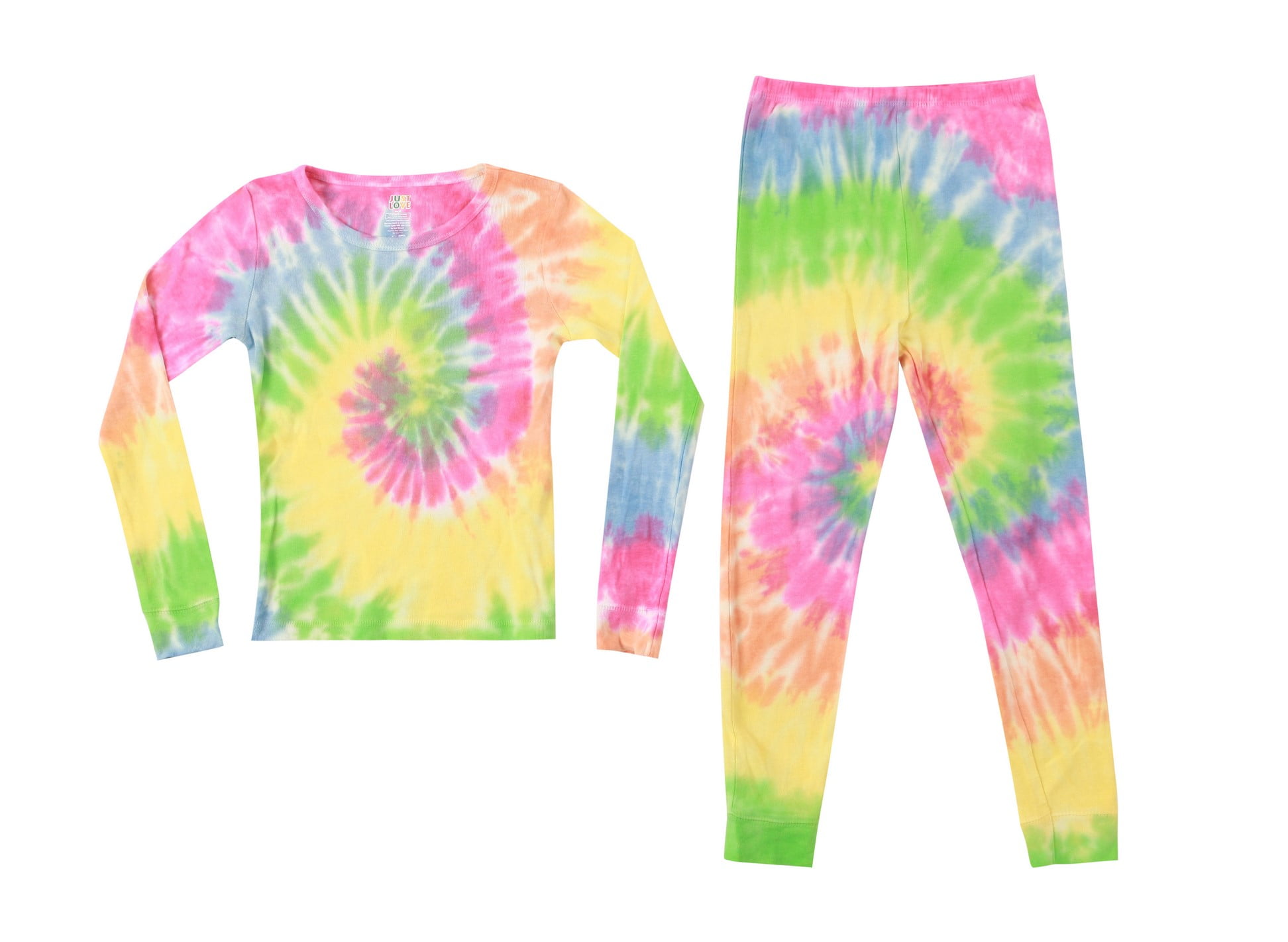 Just Love Mommy and Me Pajamas Set (Tie Dye Pastel Bright, 10-12, Big ...