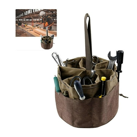 Round Gardening Tote Bag Portable Garden Tool Container Heavy Duty ...