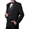 Mens Black Full Dress Long Tuxedo Jacket with Tails (Tailcoat ...