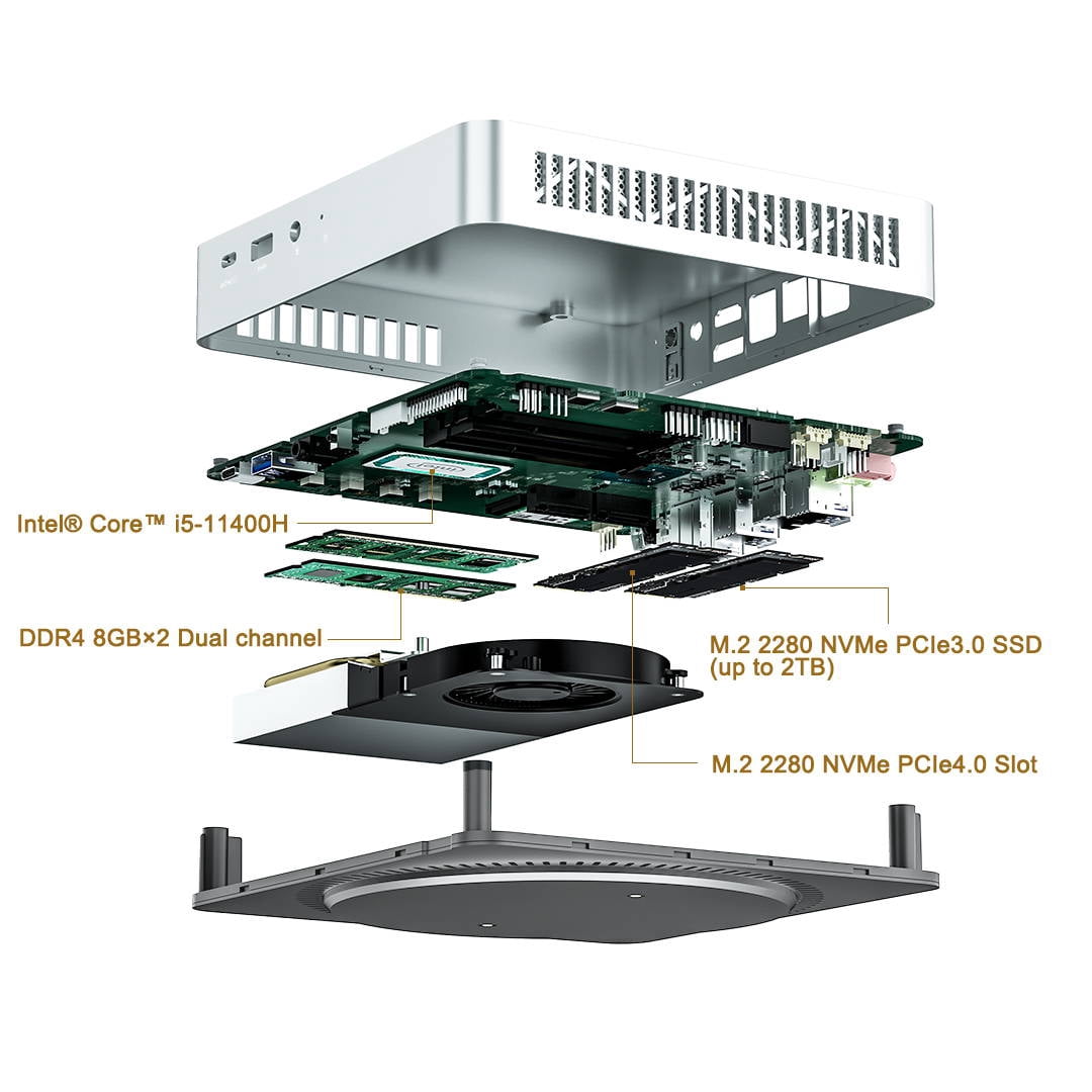 Buy MINISFORUM EliteMini TH60 Mini PC 11th Gen Core i5-11400H Windows ...