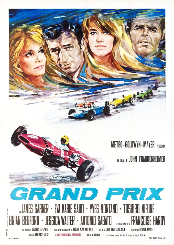 Grand Prix Italian Poster From Left: Eva Marie Saint Yves Montand ...