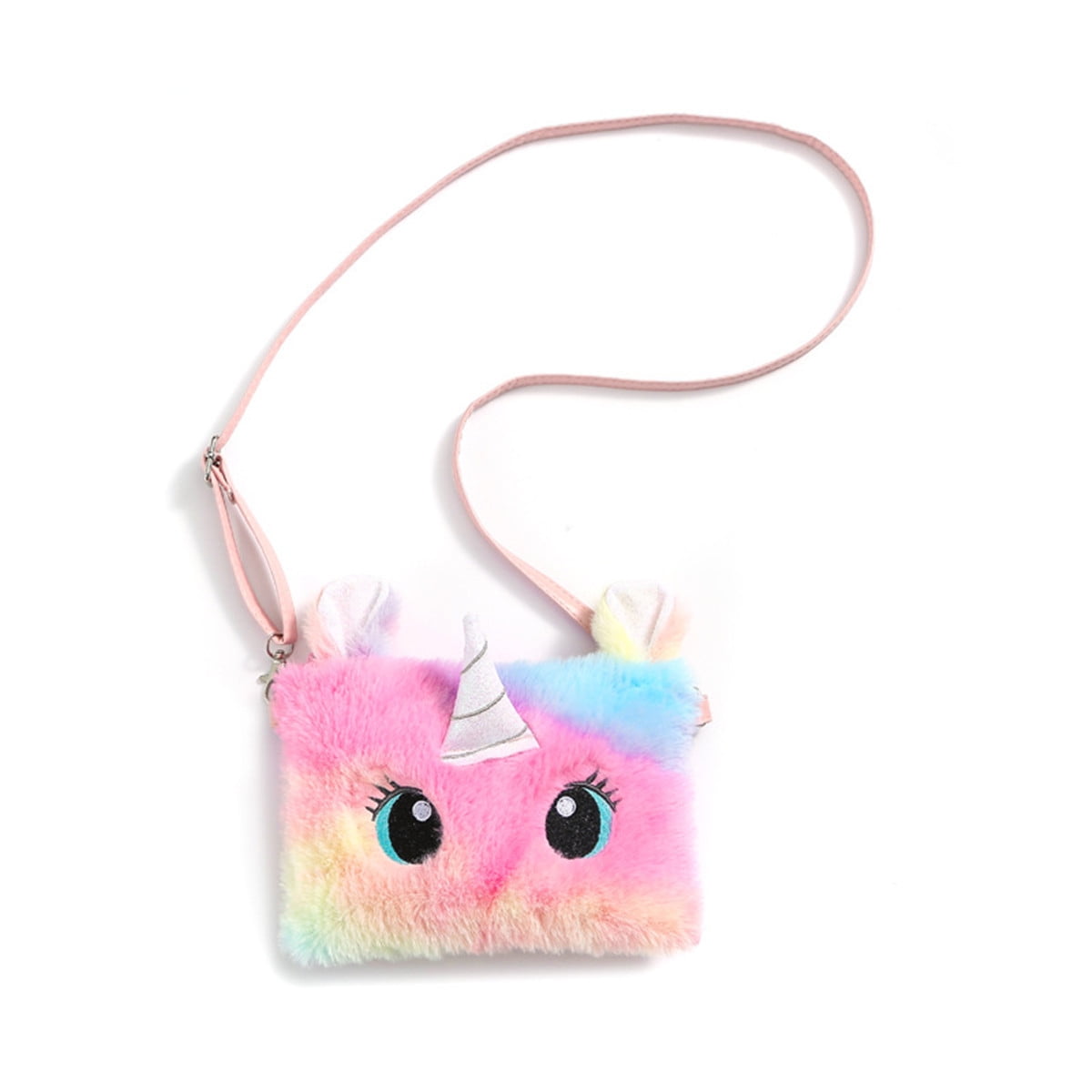 HAWEE Cartoon Girls Plush Purses and Handbags Unicorn Coin Wallet Pouch ...
