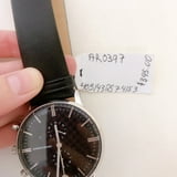 Emporio Armani Men's Chronograph Classic Black Leather Strap Analog ...