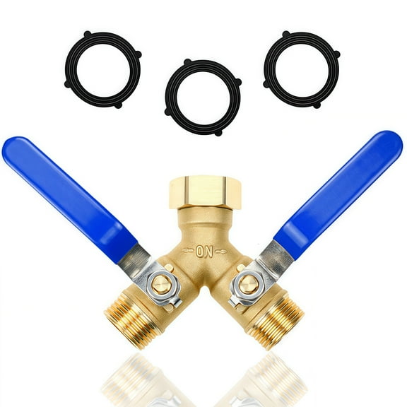 Hose Splitter 2 Way Heavy Duty Brass Garden with 304 Stainless Steel ...