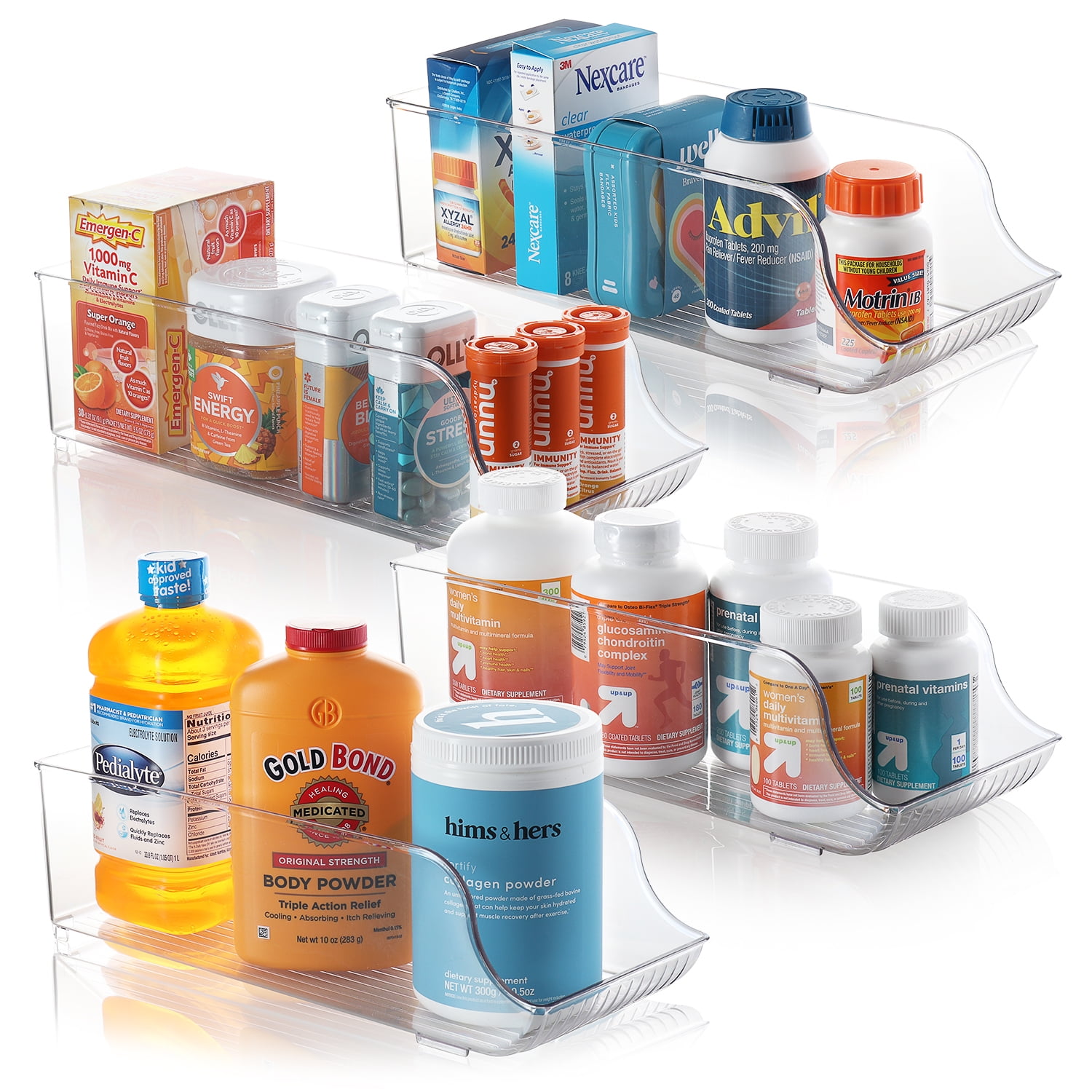 StorageBud Clear Storage Bins , Canister Containers,4 Pack Storage ...