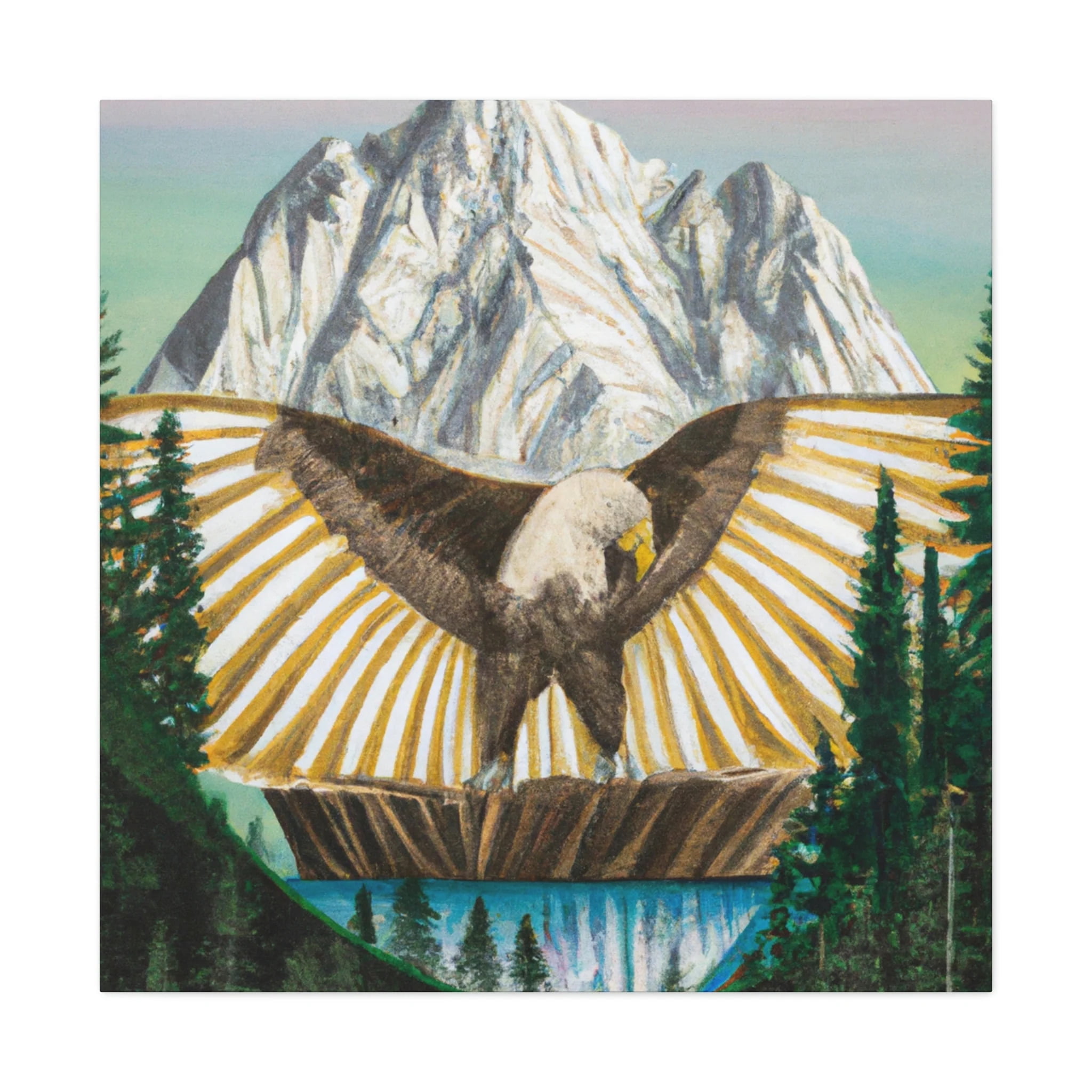 Bald Eagle Majesty Rising - Canvas - Walmart.com