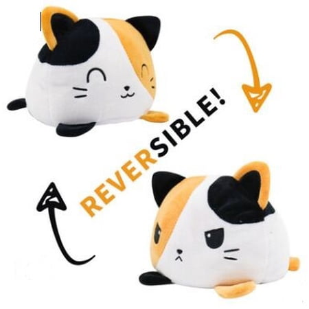 Soft Toys Plushies Cute Reversible Cat Animal Plush Reversible Stuffed ...