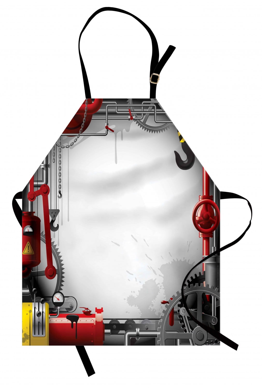 Industrial Apron Engineering Themed Gears Levers Pipes and Meters Flue ...