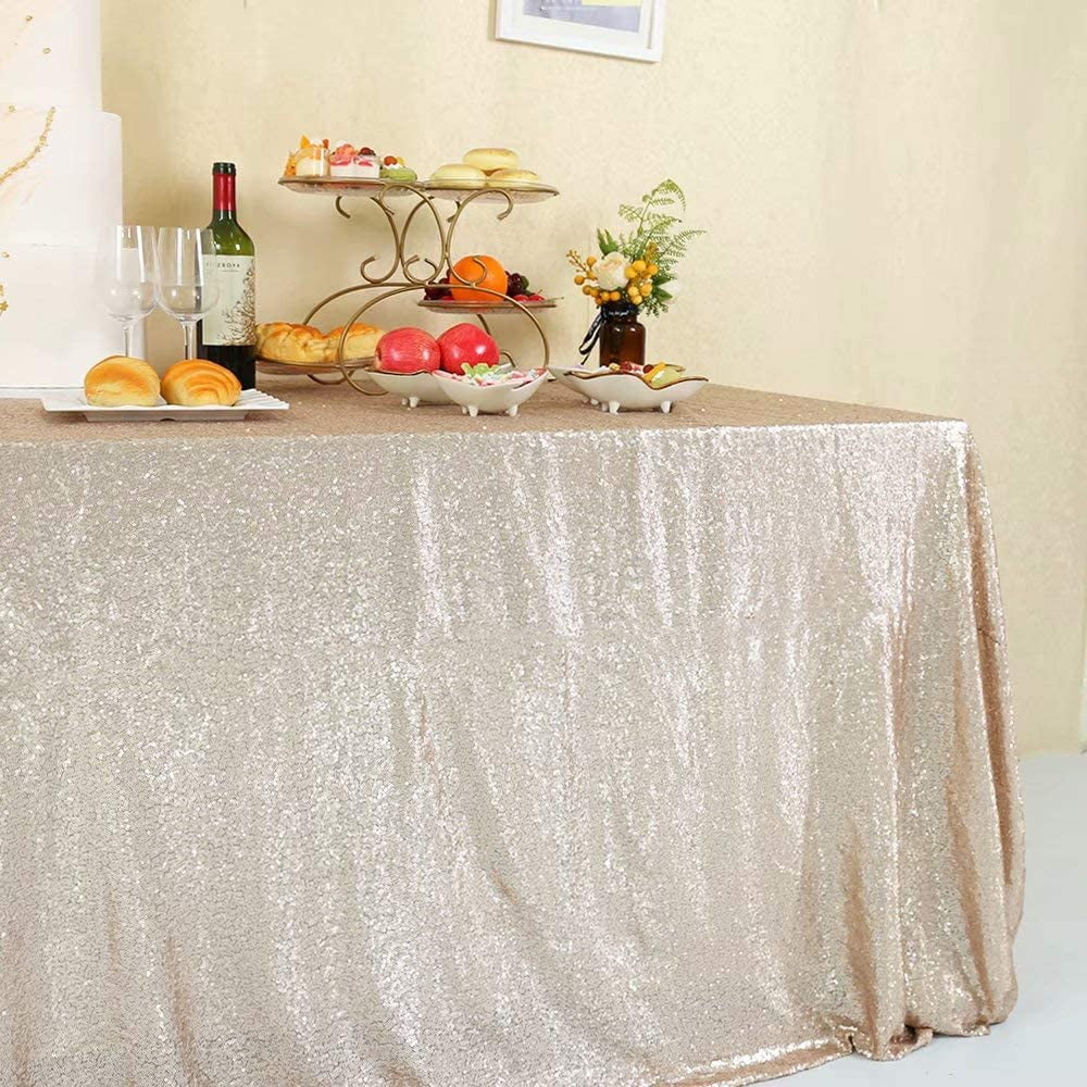 Touiyu Christmas Sequin tablecloth 47x71 inch shiny rectangular cake ...
