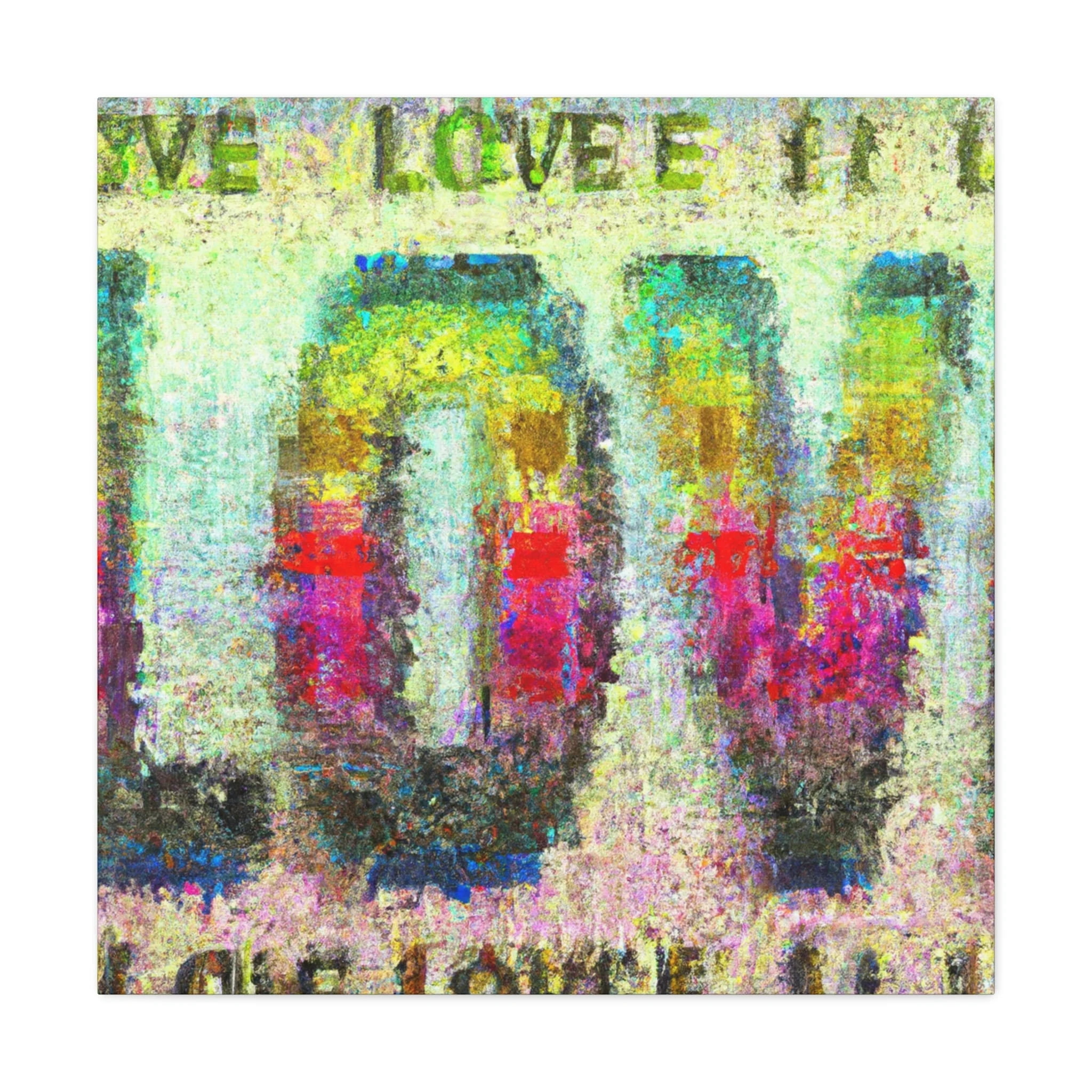 Loving Letters Pointillism - Canvas - Walmart.com