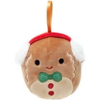 Squishmallows Jordan the Gingerbread Man Plush, Winter Holiday Ornament ...