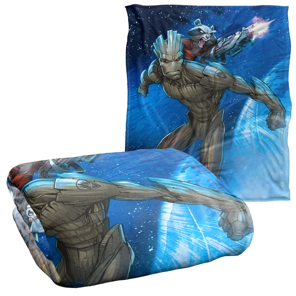 Marvel Rocket And Groot Highly Rendered Silky Touch Super Soft Throw ...