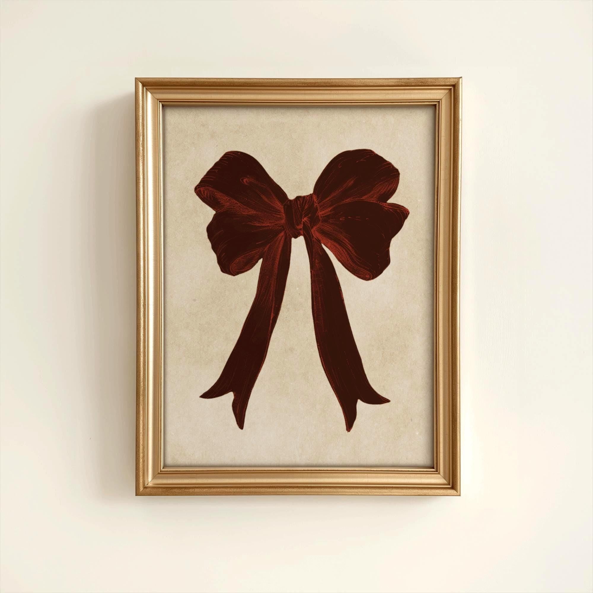 Click here for Moritanx Vintage Red Christmas Bow Wall Art  Home... prices