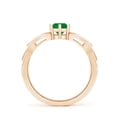 2wist Designs 18K Rose Gold Plated Round Emerald Celtic Knot Solitaire ...