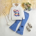 Ccpelsie Toddler Baby Girl Outfits Ruffle Long Sleeve Striped Trim Tops ...
