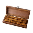 S SERENABLE Wooden Rubber Stamps Alphabet Letter Card Seal W/ Journals ...