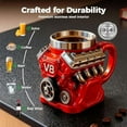 Engine Coffee Mug, Retro Engine Coffee Mug V8/V6 Stainless Steel Cup ...