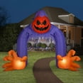 Gemmy Halloween Inflatable Reaper Pumpkin Archway, 10 ft, Swirling ...